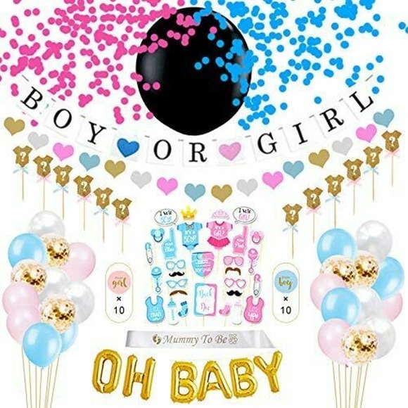Unbranded | Party Supplies | Gender Reveal Party Pack Xl Balloons 96 ...